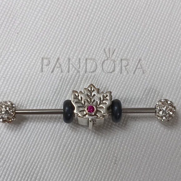 Pandora | Jewelry | Pandoravintagevery Rarehard To Findcanadianmaple ...